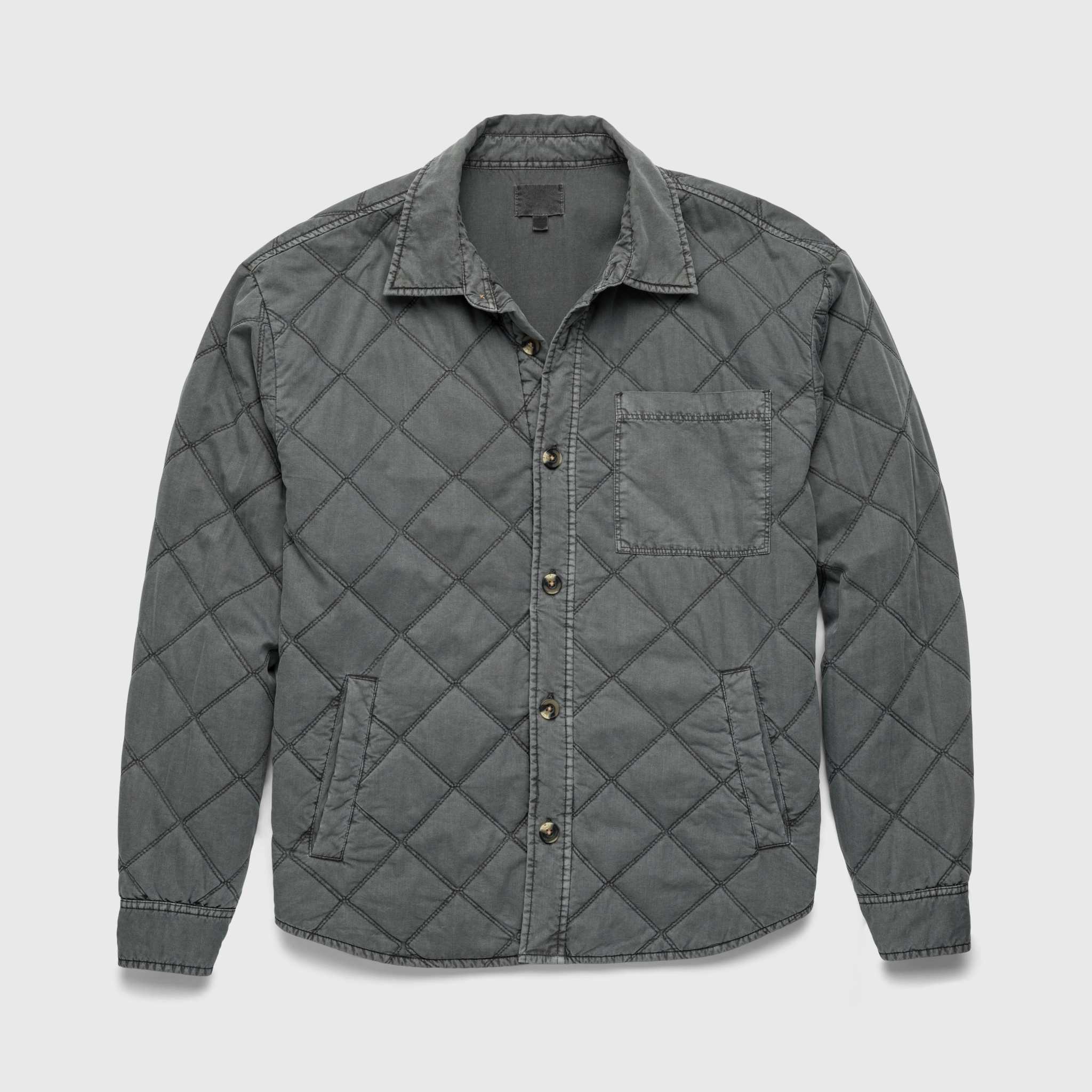 Lennon Quilted Shirt Jacket - Iron Gate Grey - Surfside Supply Co ...