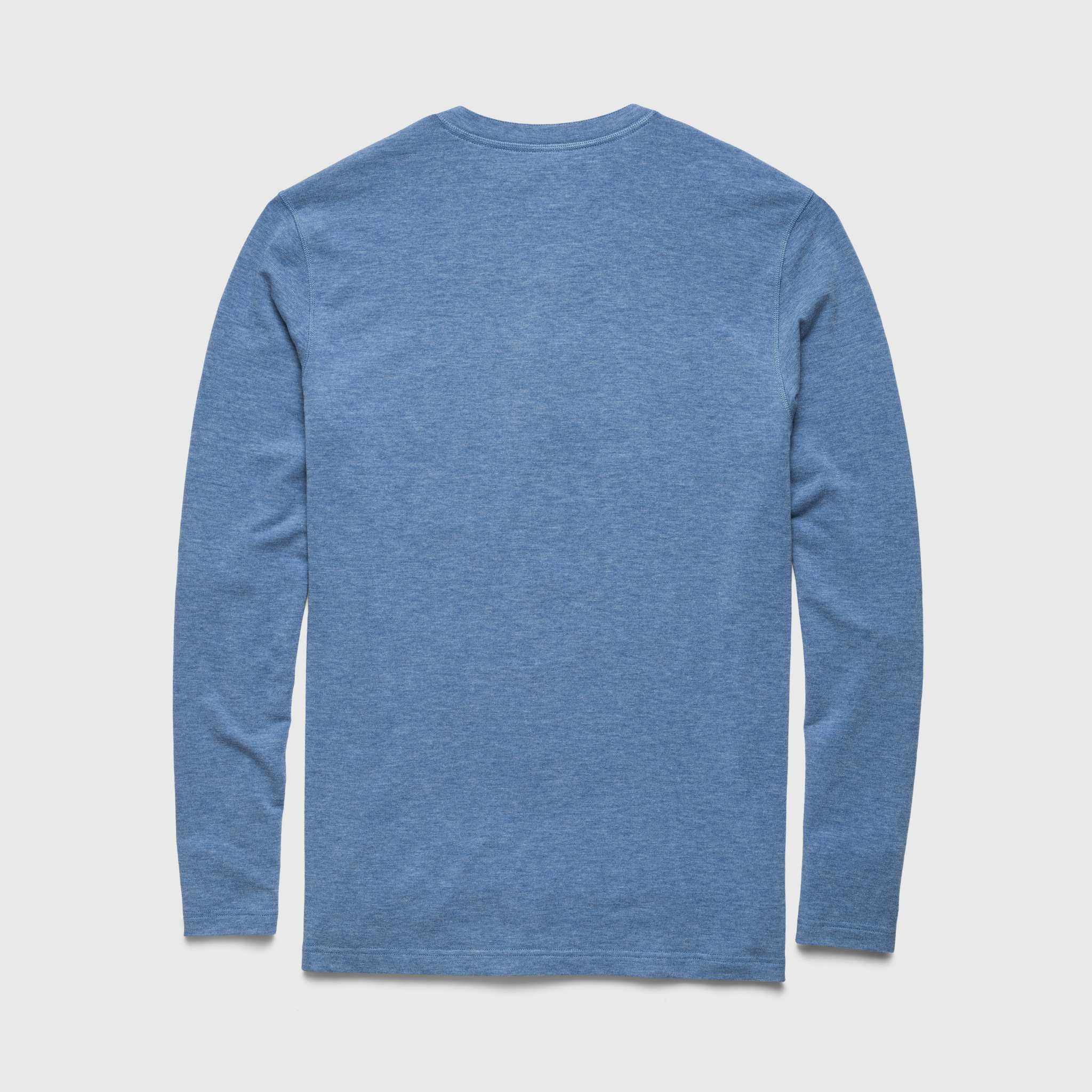 Sean Ultra Soft Classic Henley - Blue Heather - Surfside Supply Co ...