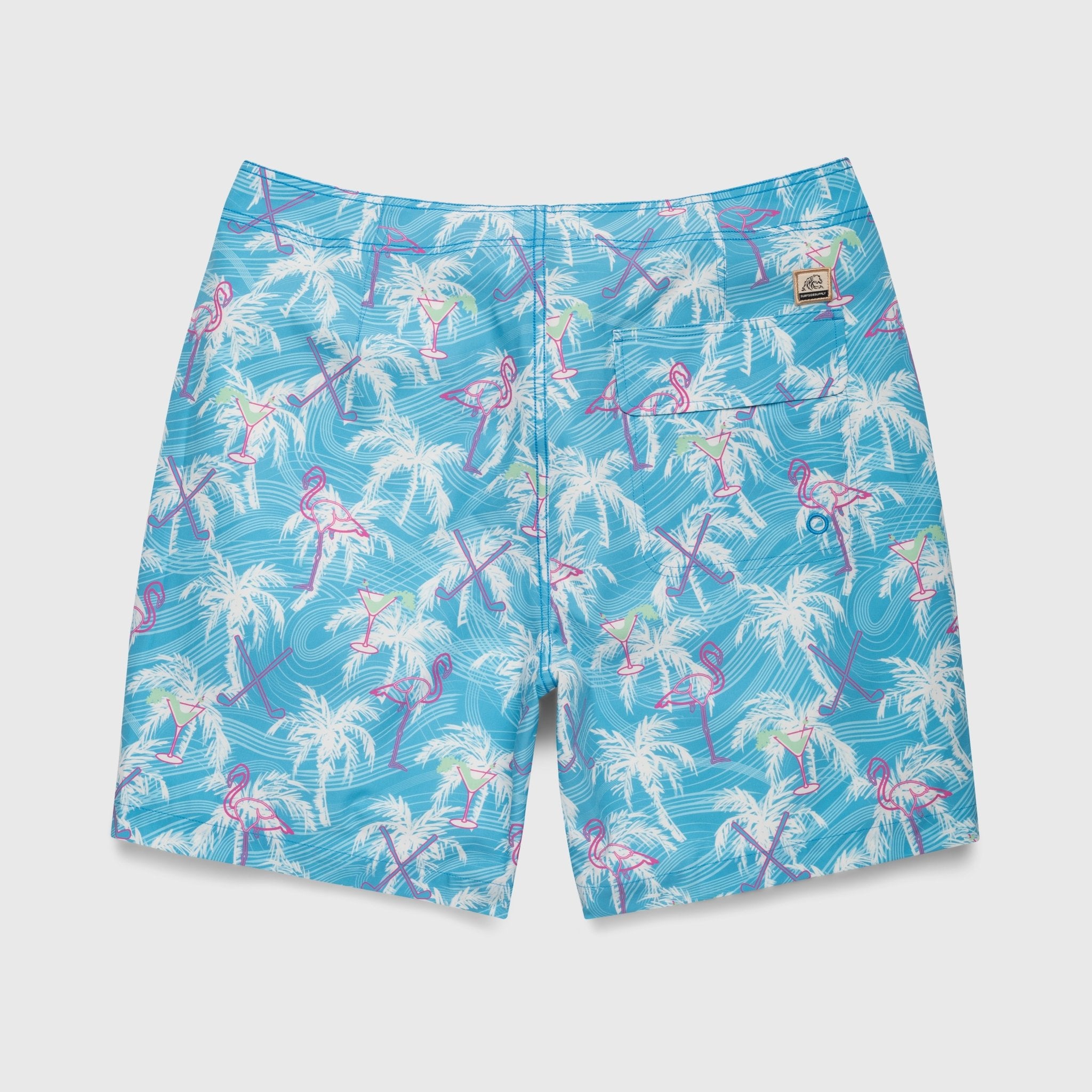 Duke Flamingo Boardshort - Blue - Surfside Supply Co. – Surfside Supply Co.