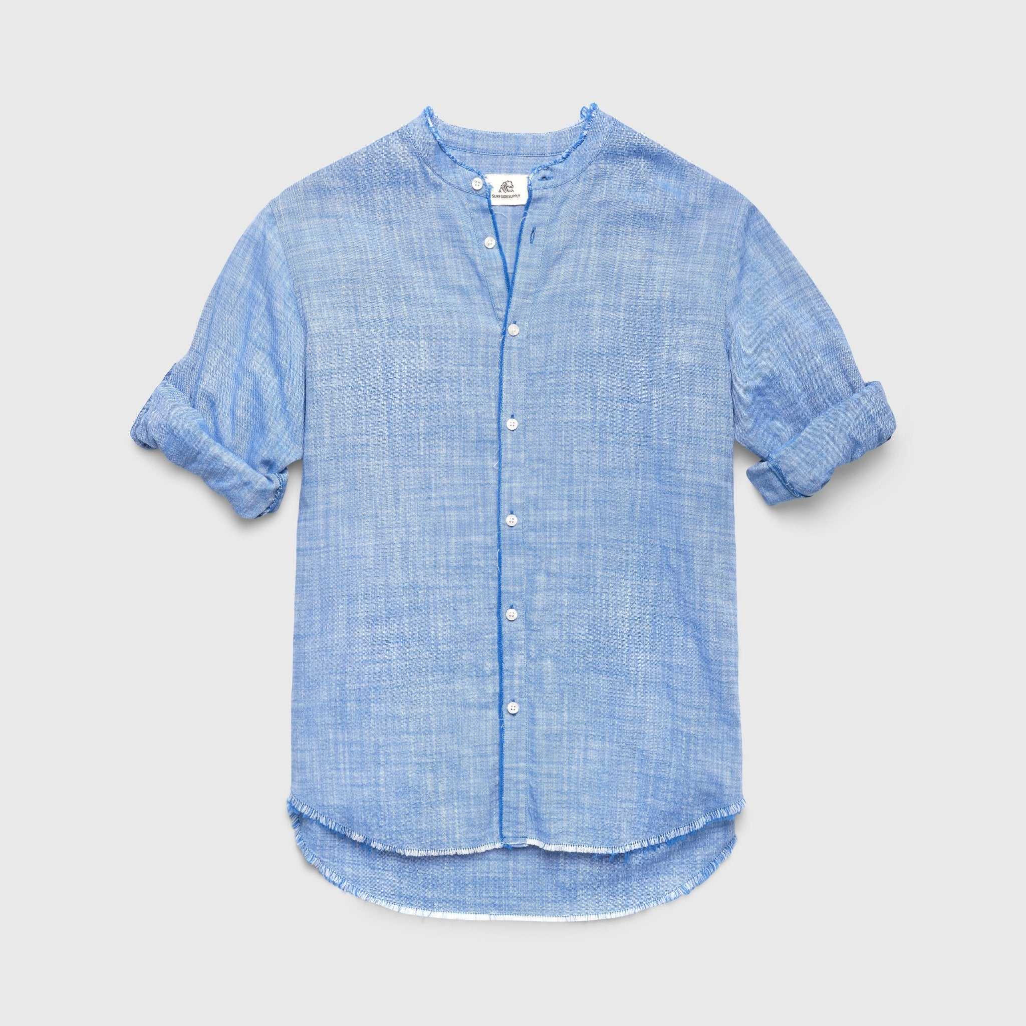 Molly Notch Collar Shirt – Strong Blue - Surfside Supply Co. – Surfside ...